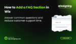 How to Add a FAQ Section in Wix